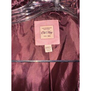 Old Navy | Jackets & Coats | Vintage Old Navy Womens Velvet Embroidered Blazer Jacket With Satin ...